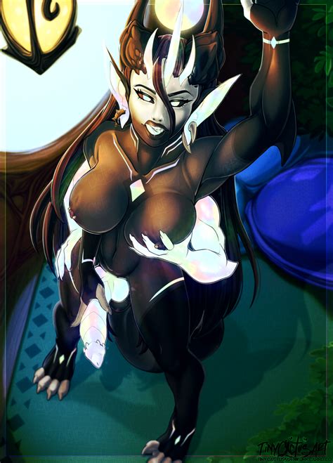 Rule 34 4 Arms Black Sclera Breast Grab Breasts Cactus Tinycactus Claws Ear Piercing