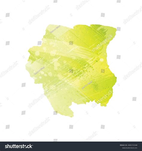 Vector Map Suriname Isolated Vector Illustration Stock Vector Royalty Free 2085733348