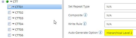 question how should i configure ctt01 element auto generate option
