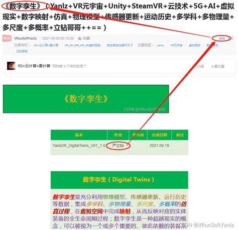 《数字孪生》（yanlz vr元宇宙 unity steamvr 云技术 5g ai 虚拟现实 数字映射 仿真 物理模型 传感器更新 运动历史