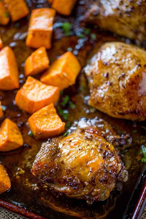 Sheet Pan Balsamic Chicken Dinner Then Dessert