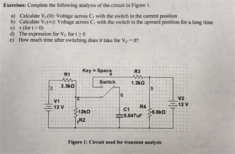 Solved Calculate V C 0 Voltage Across C 1 With The Switch Chegg