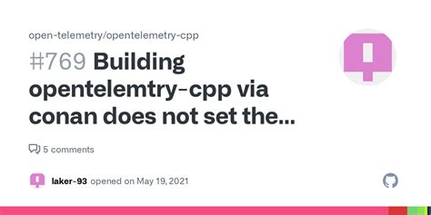 Building Opentelemtry Cpp Via Conan Does Not Set The Correct Include