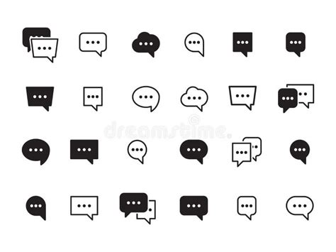 Message Chat Bubbles Vector Icons For Messenger Template For Message Chat Vector Illustration