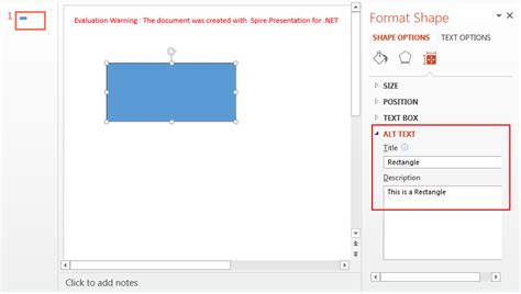 Set And Get Alternative Text Title And Description Of Powerpoint