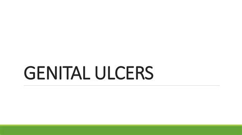 Genital Ulcers Ppt