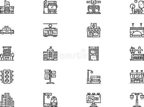City Icons Collection Is A Vector Illustration With Editable Stroke