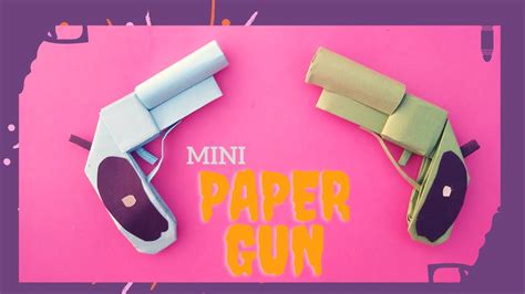 Mini Paper Gun Origami Paper Crafts By Samman Youtube