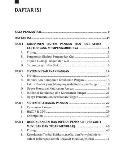 Buku Ajar Ekologi Pangan Dan Gizi