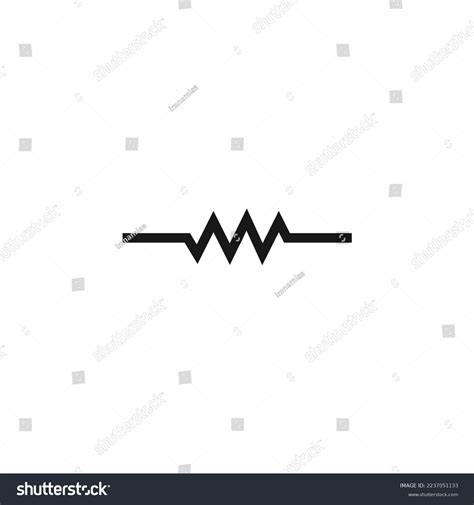 Resistor Icon Vector Resistor Symbol Resistor Stock Vector Royalty