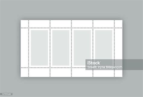 Empty Sale Coupons Set With Perforated Borders Postage Stamps Set