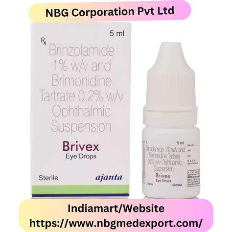 Brinzolamide And Brimonidine Tartrate Eye Drops At Rs 438 7 Piece