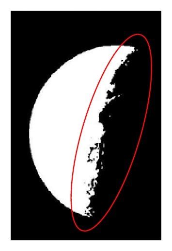 segmentation result on moon image a original image b image