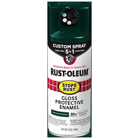 Dark Hunter Green Rust Oleum Stops Rust Custom Spray 5 In 1 Gloss Spray Paint 376902 12 Oz 6