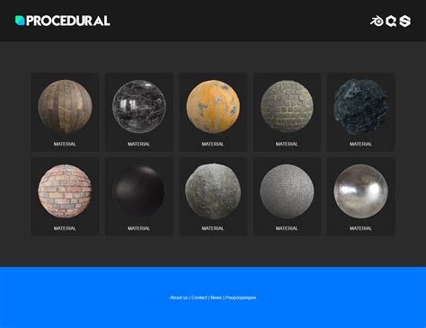 New Website Concept For Procedural Materials In Blender Materials And Textures Blender