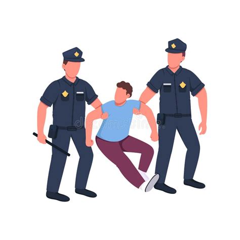 3d Police Arresting A Thief Stock Illustration Illustration Of Human