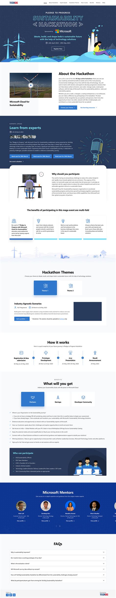 Microsoft Hackathon Landing Page By Abhishek Soni On Dribbble