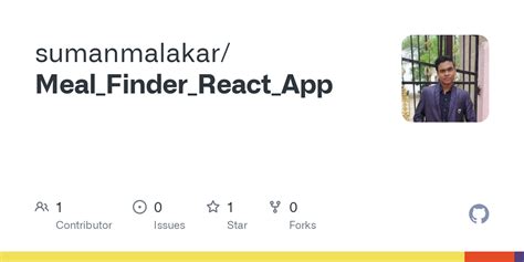 GitHub Sumanmalakar Meal Finder React App