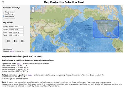 Map Projection Selection Tool Gis Lounge