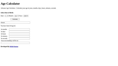 10 Javascript Age Calculator Script