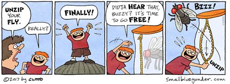 Unzip Your Fly Comic Small Blue Yonder