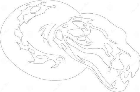 Python Outline Silhouette Generative Ai Stock Vector Illustration Of Minimalist Outlines