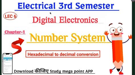 Hexadecimal To Decimal Conversionnumber System Digital Electronicspolytechnic 3rd Semester