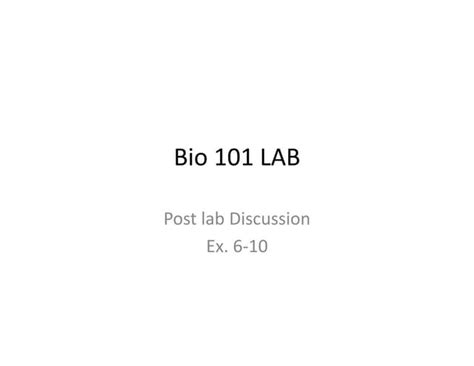 Ex 6 10 Post Lab Bio 101 Lab Pdf