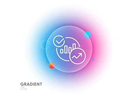 Charts Statistics Line Icon Report Graph Sign Gradient Blur Button Vector Stock Vector