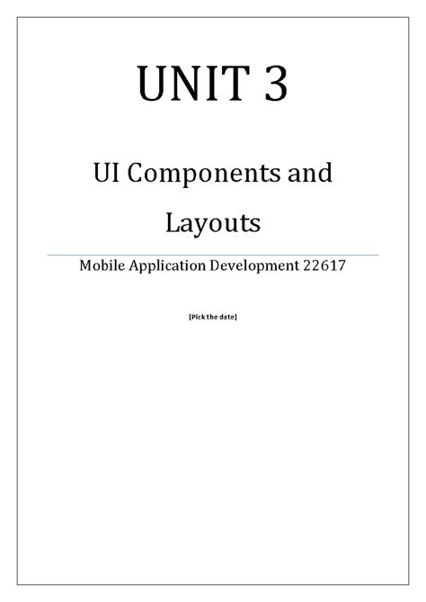 mad notes unit3 unit 3 ui