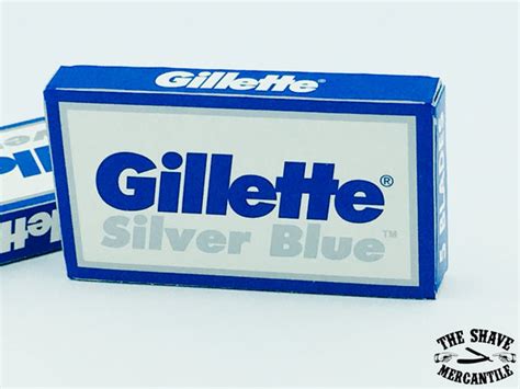 Gillette Silver Blue Double Edge Razor Blades Pack Of 5 The Shave