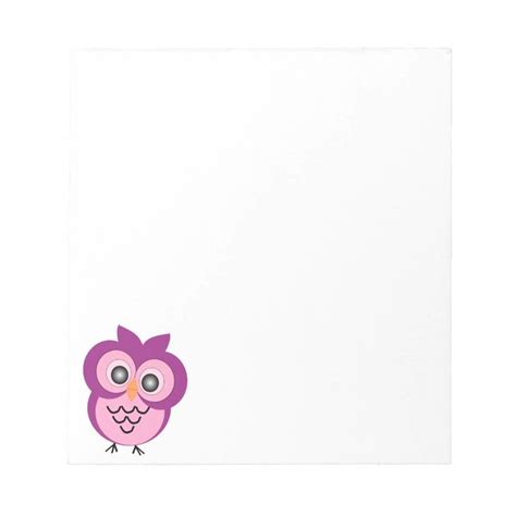 Owl Small Notepad Zazzle Small Notepad Notepad Stationery Note Pad