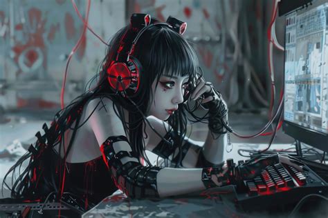 Download Ai Generated Cyberpunk Hacker Royalty Free Stock Illustration Image Pixabay