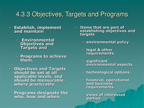 Objectives And Targets Iso At Leonard Kaminski Blog