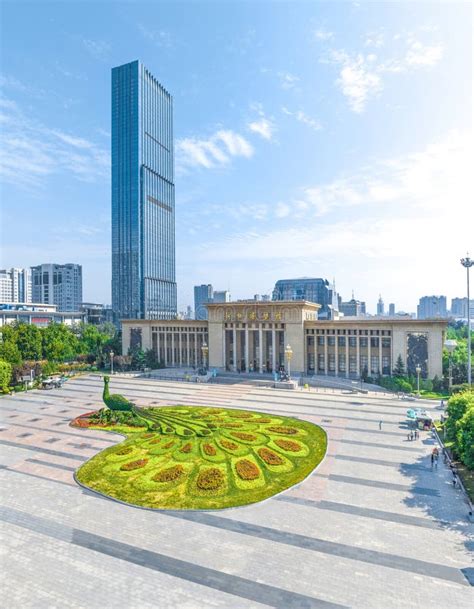 Aerial Photography Of Hebei Museum Shijiazhuang Hilton Hotel In