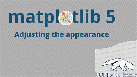 Matplotlib 5 Adjusting The Appearance Youtube