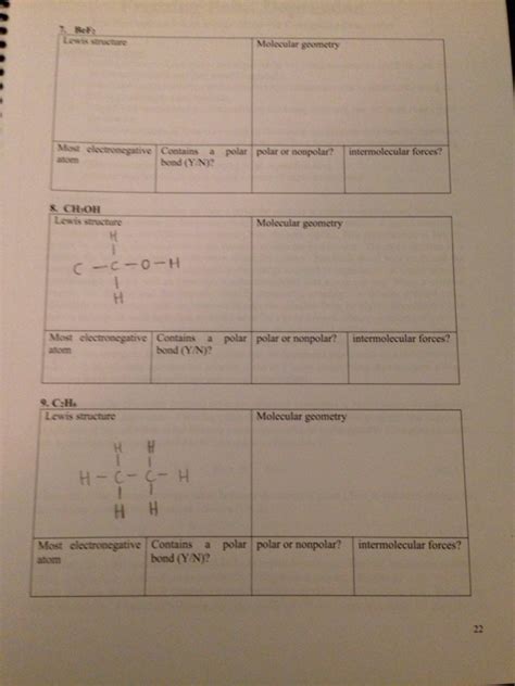 Solved Lewis Structure And Intermolecular Forces Practice 1