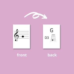 VIOLIN NOTE FLASHCARDS Instant Download Learn The Violin Notes Beginner Music Note Reading