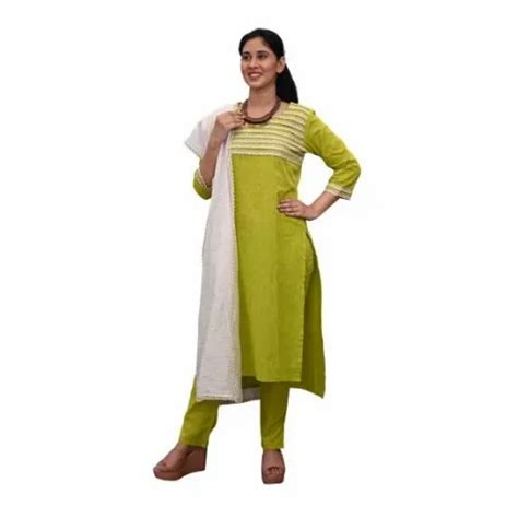 Parrot Green Khadi Cotton Kurta Set At ₹ 240000piece Khadi Kurta In