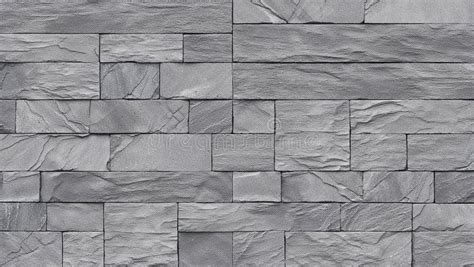 Modern Gray Stone Cladding Wall Tiles Creating Seamless Texture Stock