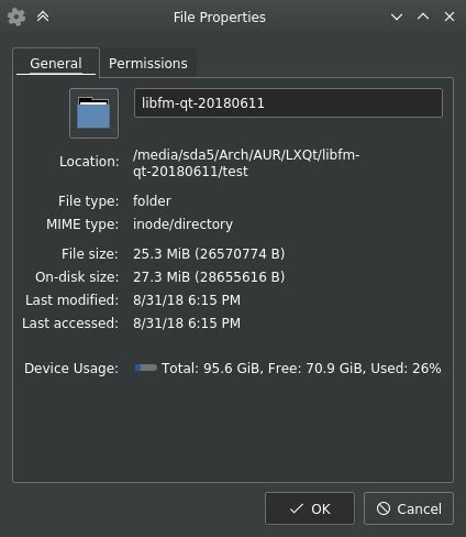 Feature Capacity Bar In File Properties Dialog Issue 650 Lxqt