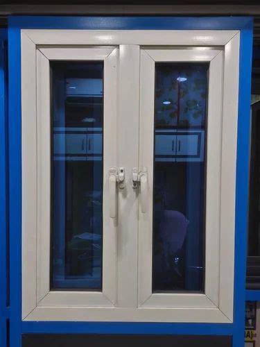 Polished Hinged White Aluminium Window Size Dimension 3x2 Feet At