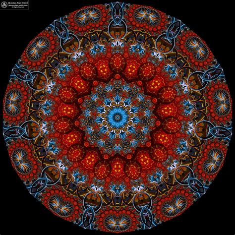 Red Tortoise Shell Mandala By James Alan Smith James Alan Smith