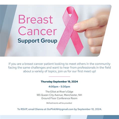 Elliot Hospital On Linkedin 🎗breast Cancer Support Group🎗 Are You A