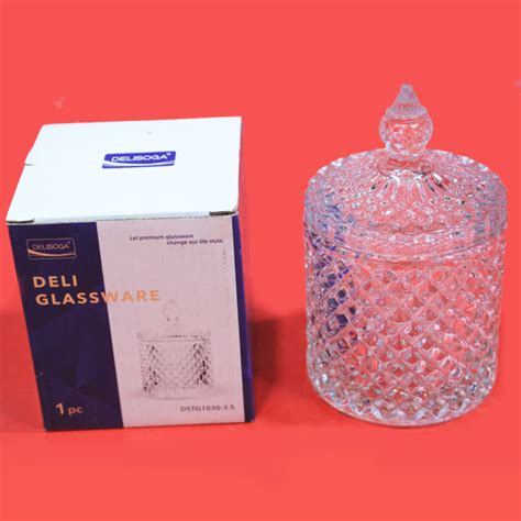 Glass Candy Jar With Lid Luxury Fancy Unique Designed Clear Candy Jar Luxury 280ml Daraz Lk