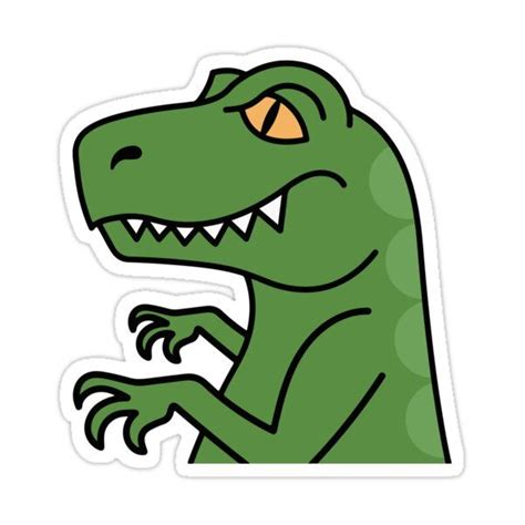 Fun T Rex Dinosaur Cartoon Drawing Sticker By Slag Creative Artofit