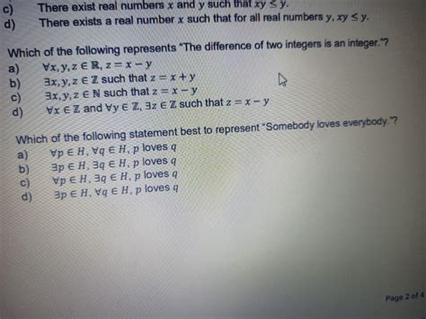 Solved C D There Exist Real Numbers X And Y Such That Xy