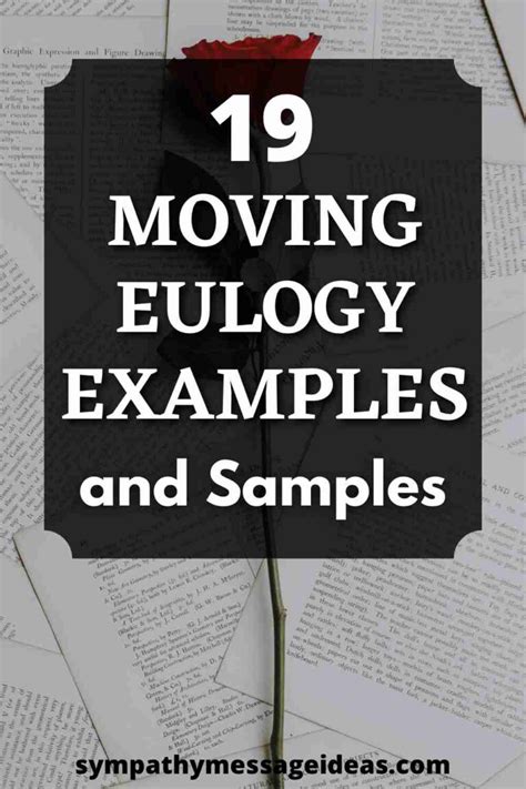 Moving Eulogy Examples And Samples Sympathy Message Ideas