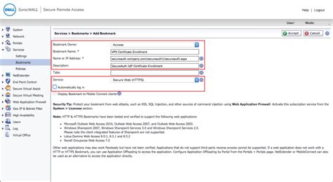 Sonicwall Secure Remote Access Ssl Vpn Integration Guide Certificate