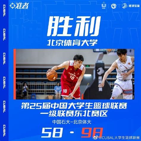 🏀第25届cubal东北赛区小组赛 谢智杰17分13助 北体胜中国石油 直播吧